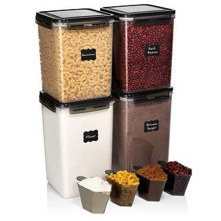 XXL 6.5L / 250 Oz x 2 & XL 5.2L / 175 Oz x 2 - WIDE & DEEP Food Storage ...